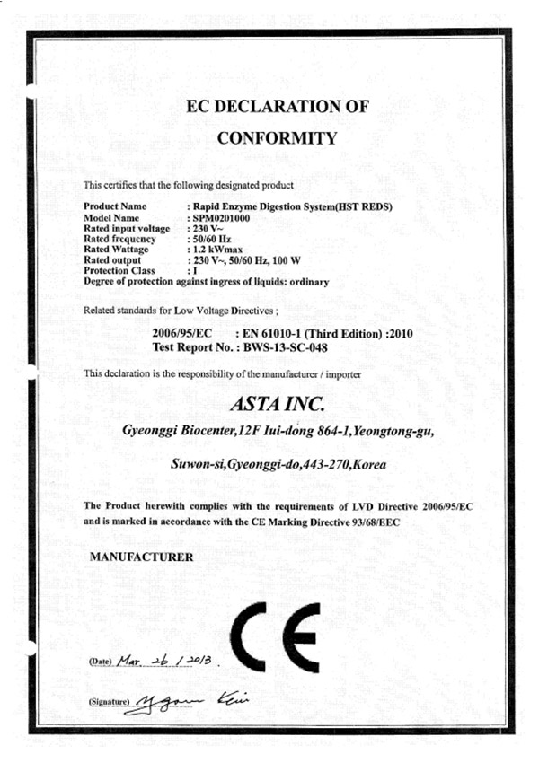 Certificate & Awards – ASTA lnc